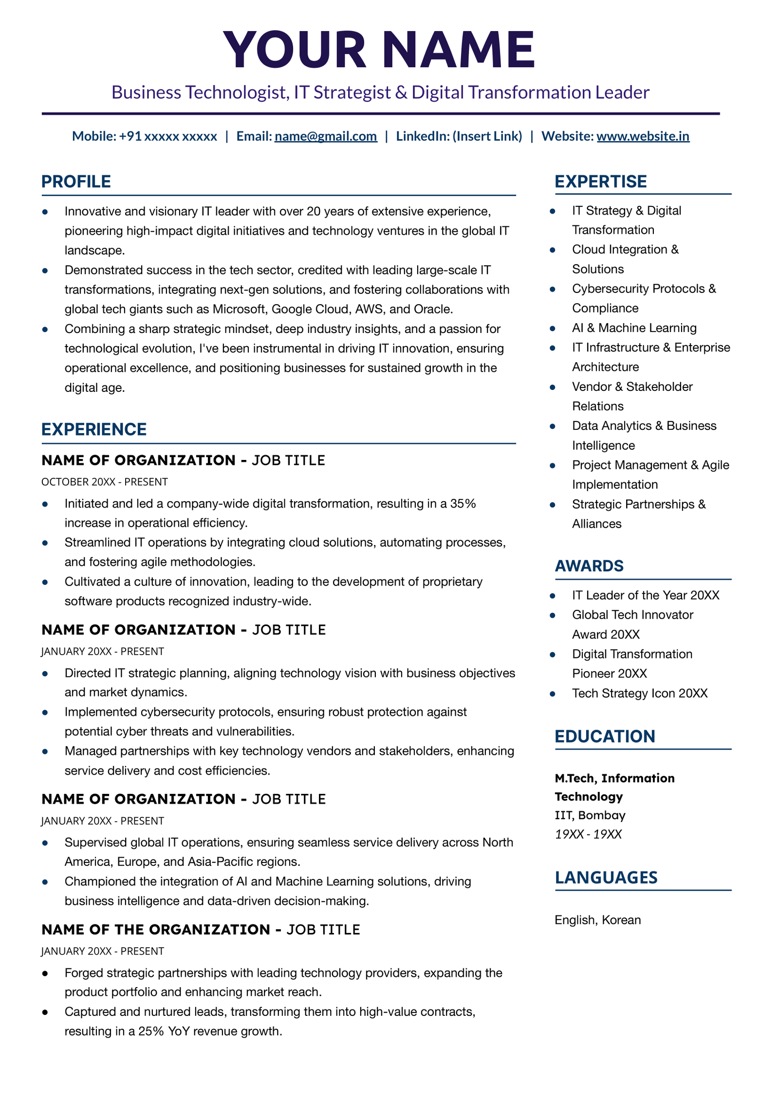 Resume Templates - ResumeGuru India
